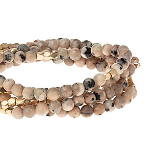 Scout Curated Wears - Women's Stone Wrap Bracelet & Necklace - Rhodonite - Stone of Healing