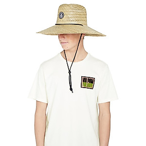Volcom Men's Quarter Straw Hat, Natural, Small