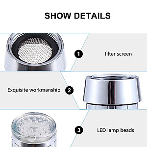 YARNOW Luminous Faucet Outdoor Water Faucet Outdoor Water Spigot Waterfall Faucet Led Sink Tap Bathroom Faucet Led Light Intelligent Led Faucet Kitchen Water Tap Replacement Faucet Elder