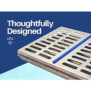 ARTMAN Instrument Cassette Rack for 5,7,10 & 20 Instruments Box Dental Instruments Organizer (for 10 Instruments)