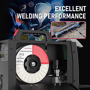 YESWELDER Flux Core Mig Wire, Mild Steel E71TGS .035-Diameter, 10-Pound Strong ABS Plastic Spool Welding Wire