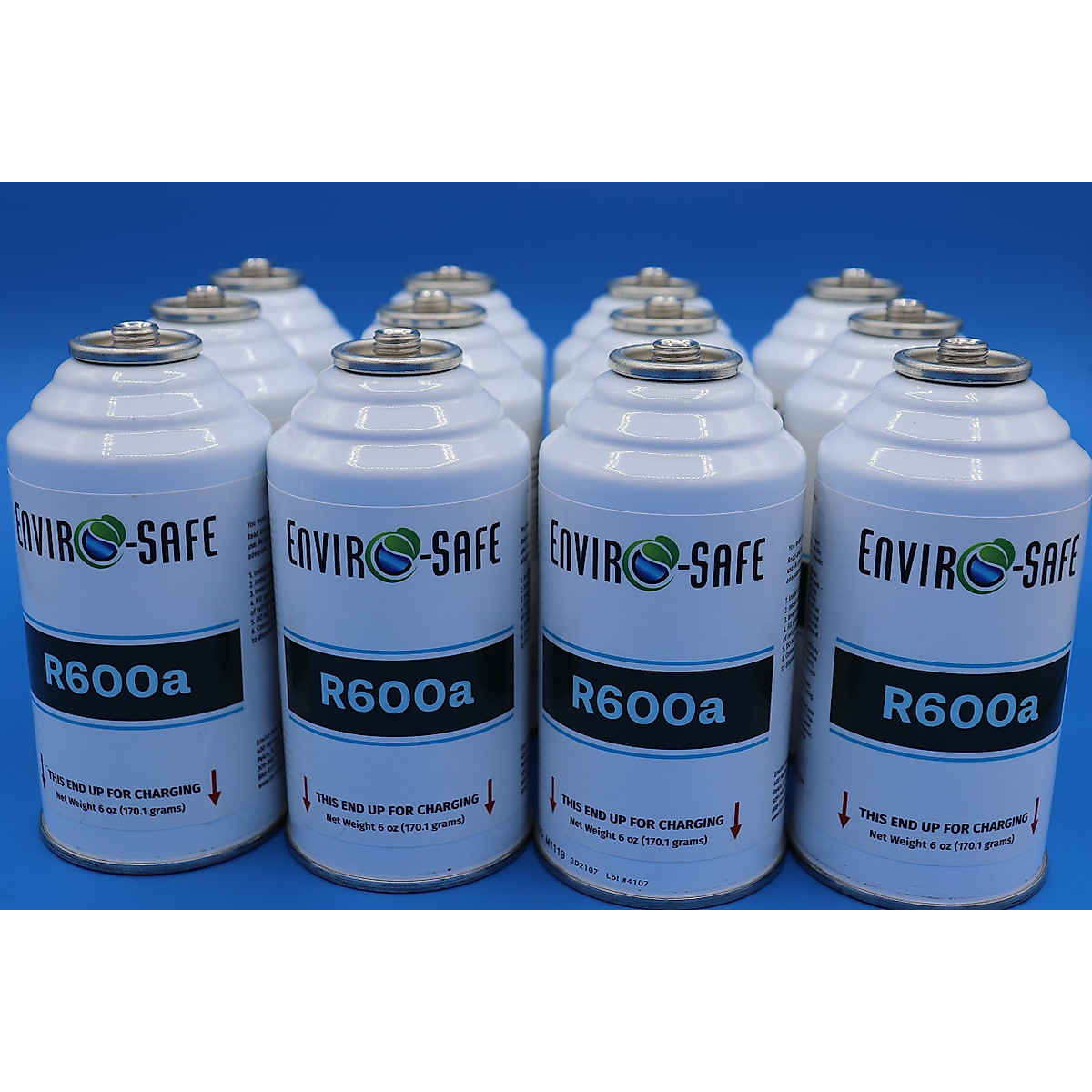 Envirosafe R600a Refrigerant - Case of 12 6oz Cans - R600a for HVAC for Use
