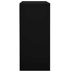 vidaXL Steel Office Cabinet - 35.4"x15.7"x35.4" - Versatile Storage Solution with Adjustable Shelves and Sliding Door - Ideal for Office Use - Black