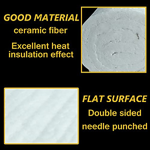 BACLAUGH 1"x24"x72",2400F Ceramic Fiber Fireproof Insulation Blanket, Applicable to Furnace, forging, kiln and Stove