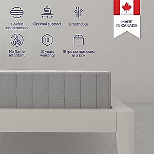 Signature Sleep Tranquility 6 Inch 2-Sided Reversible Bonnell Spring Coil Mattress, Full Size, GreenGuard Gold Certified, White