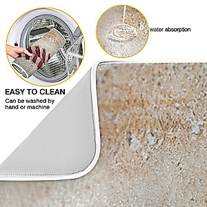 Baseball Heat Resistant Drying Mat 16 x 18 Dish Drying Mat Dish Drain Mat for Kitchen Counter Dish Drainer Mat for Kitchen Counter