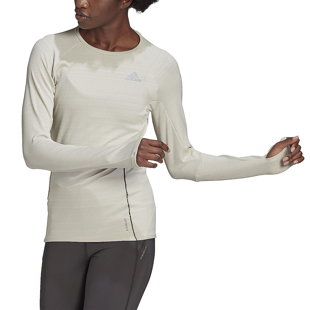 adidas womens Adi Runner Long Sleeve Alumina Medium