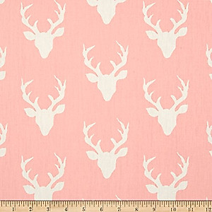 Art Gallery Hello Bear Buck Forest Light Pink, Fabric by the Yard