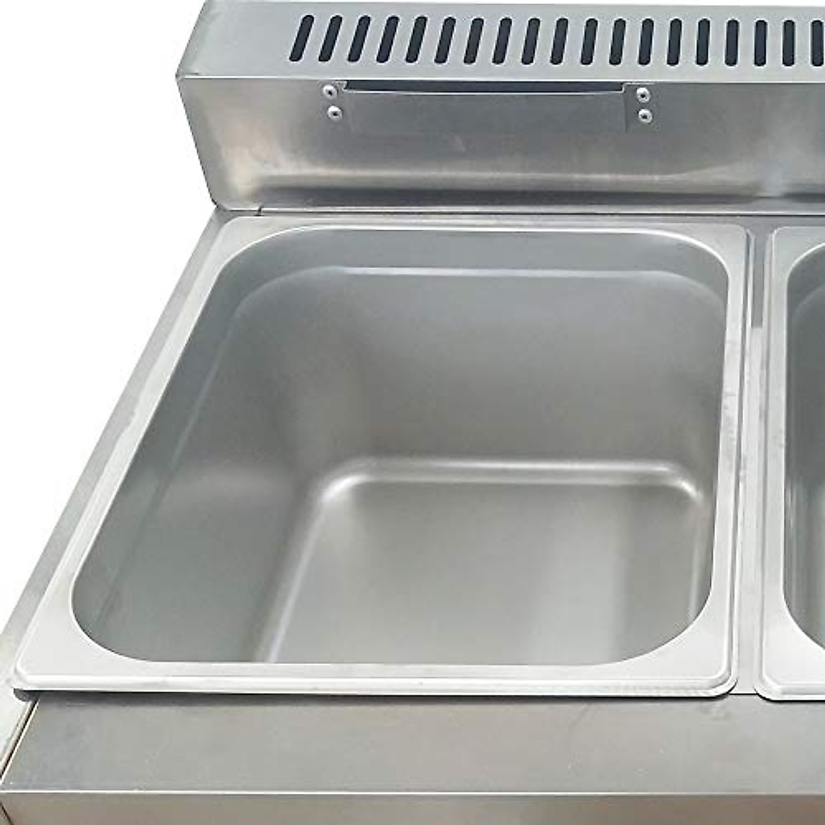 3 Pan 6L Pans Gas Deep Fryer Countertop, Commercial Food Warmer Heater Stainless Steel Buffet Countertop Heating Pot Steamer Soup Warmer for Catering and Restaurant