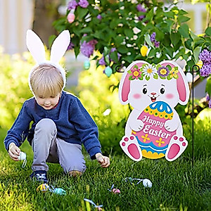 2 Pack Easter Garden Flags St Patrick's Day Garden Flag Shamrock Bunny Eggs Garden Flag 12 x 18 Inch Vertical Double Sided Decorative for Outside Yard Spring Seasonal Garden Flag