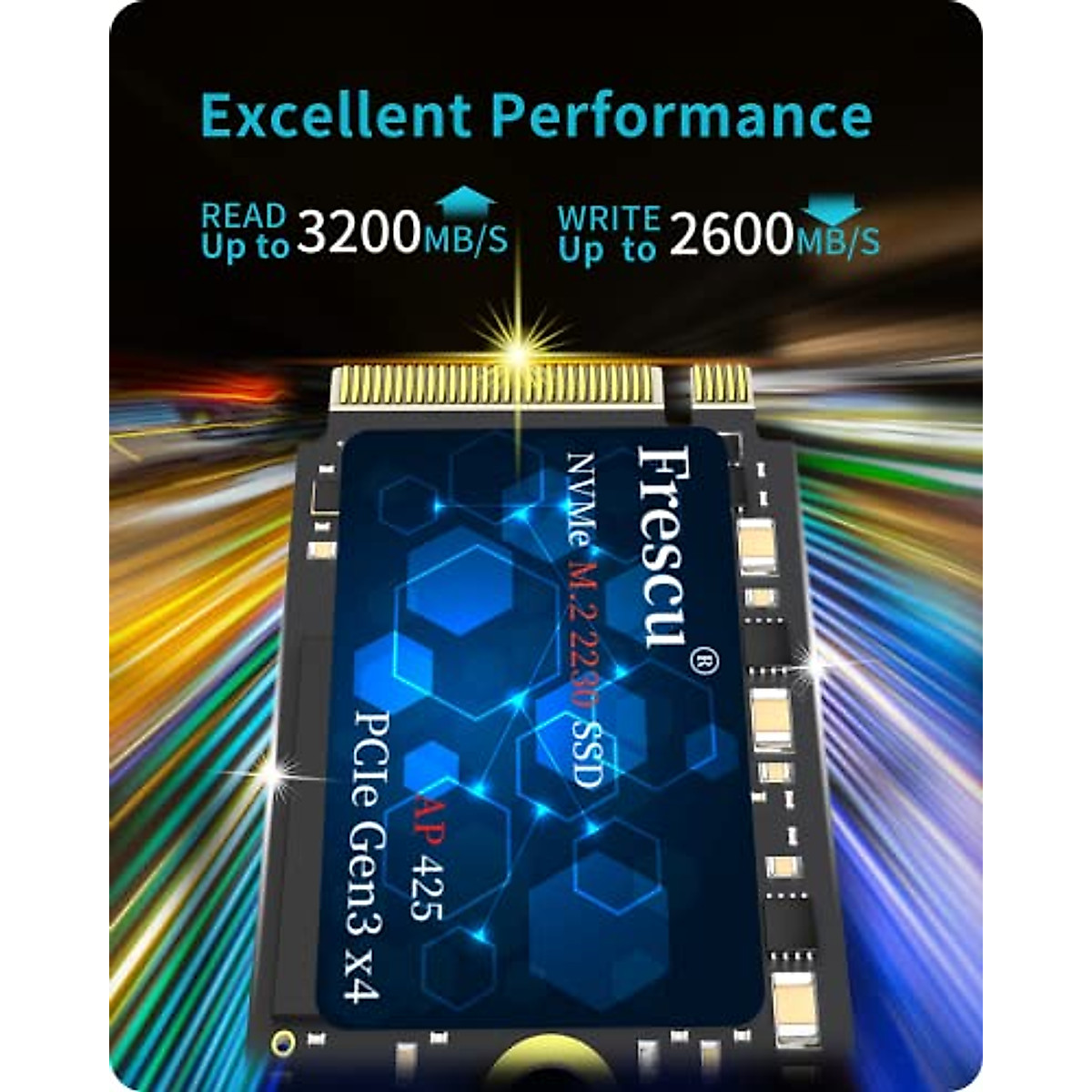 frescu M.2 2230 SSD, 512GB NVMe PCIe Gen3 X4 AP425 Internal Solid State Drive Compatible with Steam Deck/Microsoft Surface Pro 9/8/7+/X/Go 3/Laptop 5/4/3