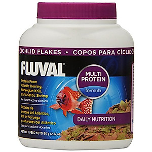 Fluval Cichlid Flakes 60gm, 2.12-Ounce