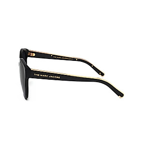 Marc Jacobs Women's Marc 452/F/S Square Sunglasses, Black/Gray Shaded, 61mm, 13mm