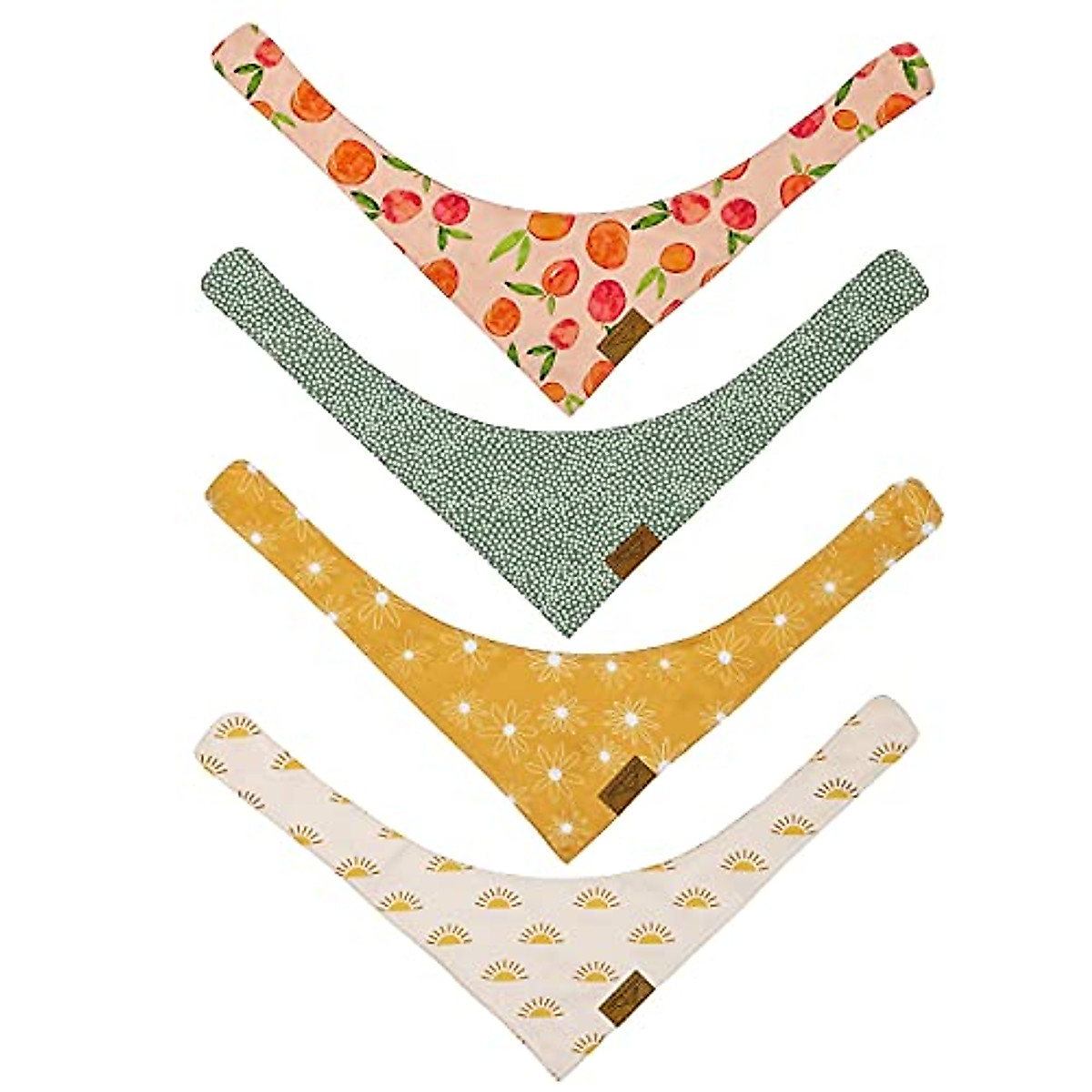 Remy+Roo Dog Bandanas - 4 Pack | Kathrine Set | Premium Durable Fabric | Unique Shape | Adjustable Fit | Multiple Sizes Offered (Large)
