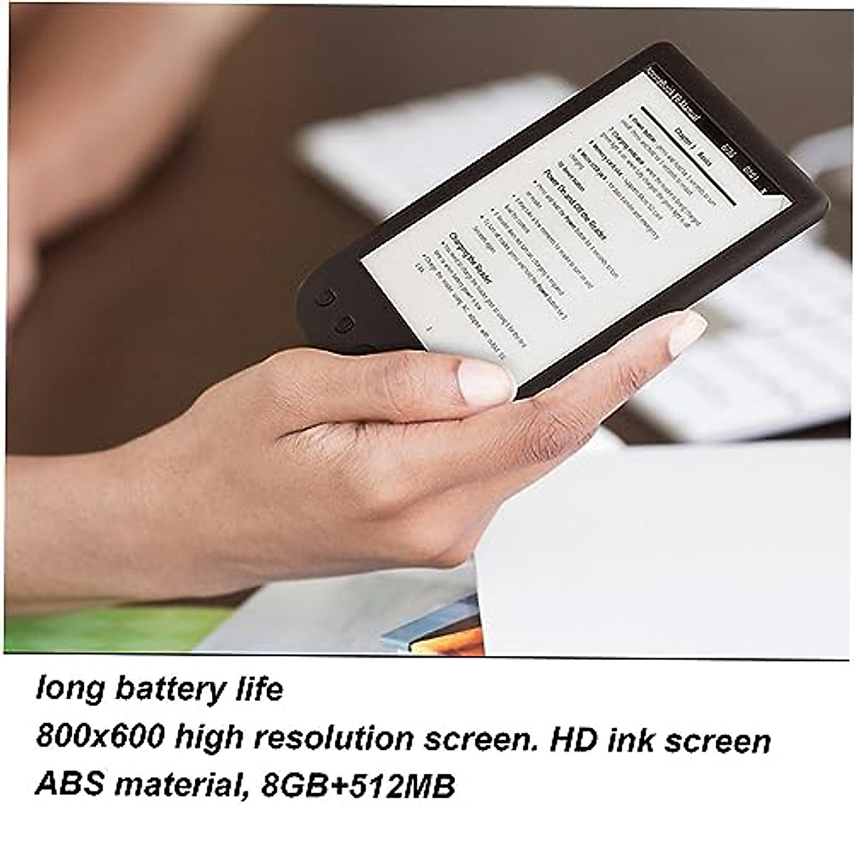 Advanced Ereader - 6-inch E-Reader with Crisp 8000 Ink Screen 8GB Ebook Reader Protective Film - Perfect for Immersive Reading Experience