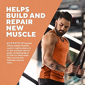 Myprotein Impact Whey Protein Isolate, 2.2 Lbs (40 Servings) Cookies & Cream, 19g Protein, 3.5g Glutamine & 4.5g BCAA Per Serving, Protein Shake for Muscle Strength & Recovery