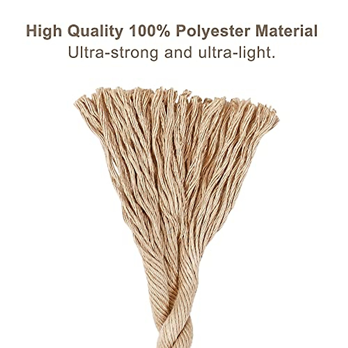 BeneLabel Tree Swing Rope, 39 inch, Hammock Tree Swing Hanging Strap, Heavy Duty Hook, for Indoor Outdoor Swing Hammock Playground Set Accessories, 1 Pcs, Off-White