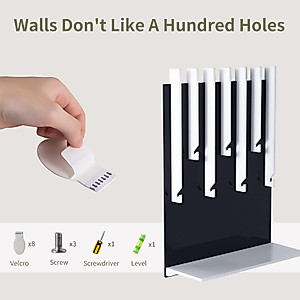 HEKORE Key and Mail Holder for Wall, Adhesive Entryway Organizer Mail Shelf, Acrylic Modern Wall Key Holder with Shelf No Drill Decorative Key Hooks (15" x 12" x 4") (Key and Mail, Large)