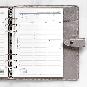 Filofax A5 week on two pages 5 language appointments 2024 diary