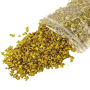 AMLESO 33ml Micro Landscape Leaves Model Scenery Grass Tufts Table Diorama Railway Scene Accessories Leaf for Fairy Garden Bonsai Ornaments, Yellow