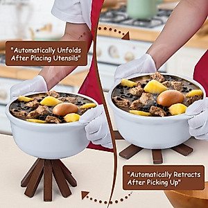 Tree Coasters - Wooden Tree Coasters Set of 3 - Wooden Trivets for Hot Dishes - Heat Resistant Wooden Mat Potholders - Stylish Wooden Mats for Kitchen and Dining