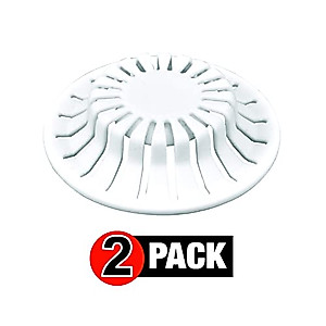 DANCO Universal Bathroom Sink Suction Cup Hair Catcher Strainer and Snare | For Pop-Up Stoppers | White | 2 Pack (10769)