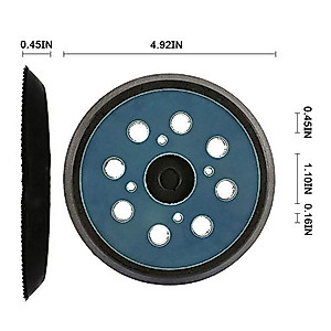 N/E. 5 Inch 8 Hole Round Hook and Loop Backing Pad Sander Pad Replacement Pad,125mm Sanding Pads for High Speed Polishing, Buffing Random Orbital Sander