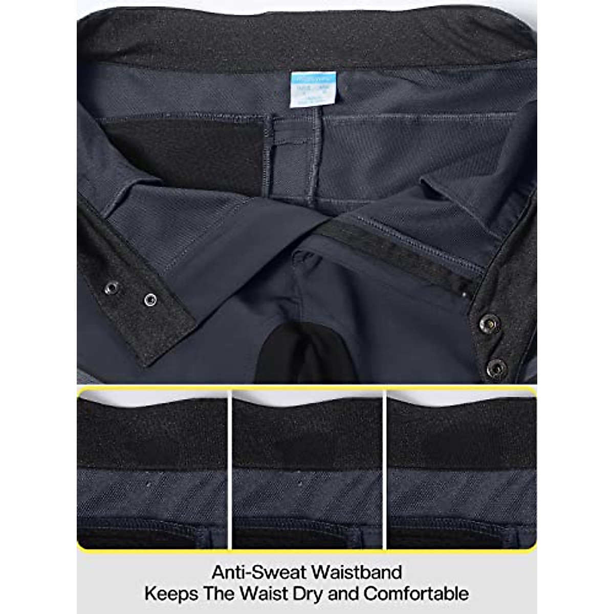 ARSUXEO Mens Bike Shorts,Cycling Shorts,Mountain Bike Shorts MTB Shorts Loose Fit with Moisture-Wicking Waistband Dark Grey Size Medium