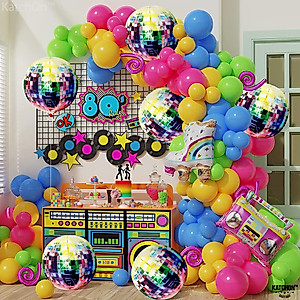 KatchOn, Jumbo Disco Ball Balloons - 22 Inch, Pack of 6 | 70s Party Decorations | Disco Party Decorations, 70s Decorations for Party | 80's party decorations | Disco Balloons, 90s party decorations