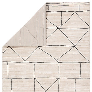 Jaipur Living, Soft 9x12 Large Area Rug, Easy Care, Moroccan, Geometric Beige/Brown Living Room Rug