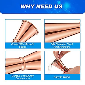 4 Pcs Jigger for Bartending Double Cocktail Japanese Jigger 2 oz 1 oz 304 Stainless Steel Shot Glass Measuring Cup for Home Bar Drink Kitchen Bartender Tools Supplies