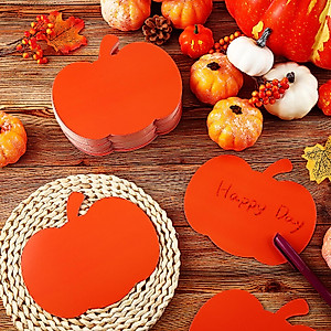 500 Pcs Pumpkin Shape Paper Cutouts Fall Classroom Bulletin Board Cutouts 5.9'' Pumpkin Die Cuts with Glue Points for Kids Classroom School Fall Halloween Thanksgiving Decor