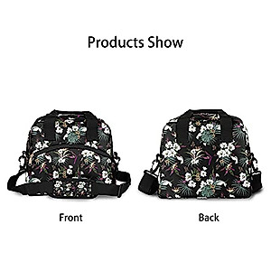 CFPolar Flower Insulated Lunch Box for Kids, Unisex, Polyester, Flower, Durable, Reusable, Leakproof, 11.8 x 7 x 10.2 in