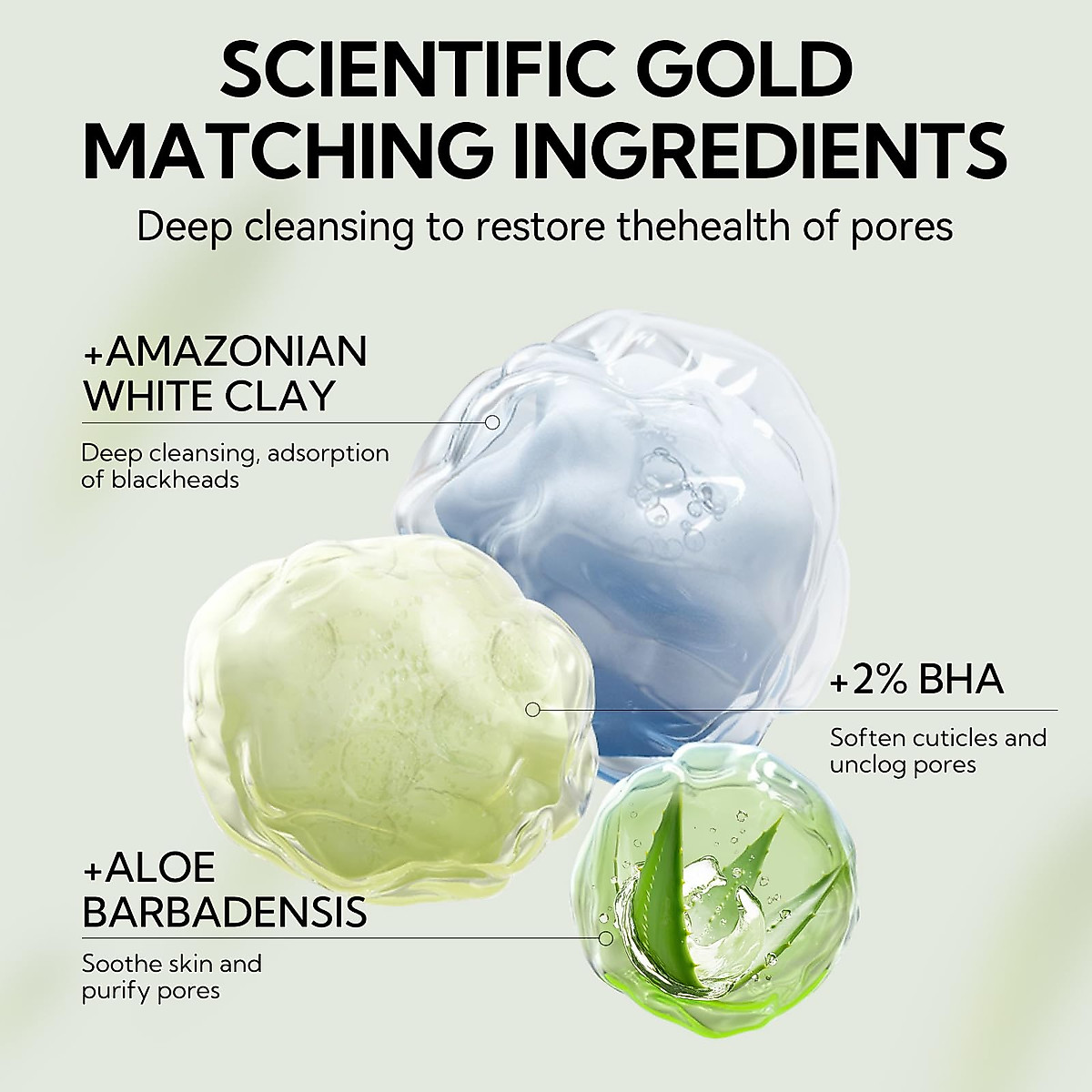 LANBENA 2.0 Nose Pore Strips, Blackhead Remover Mask with Salicylic Acid, Amazonian White Clay, Pore Cleanser Purifying Peel off Face Mask with 60 PCS Strips, Aloe Facial Mask(1.05 Ounce)