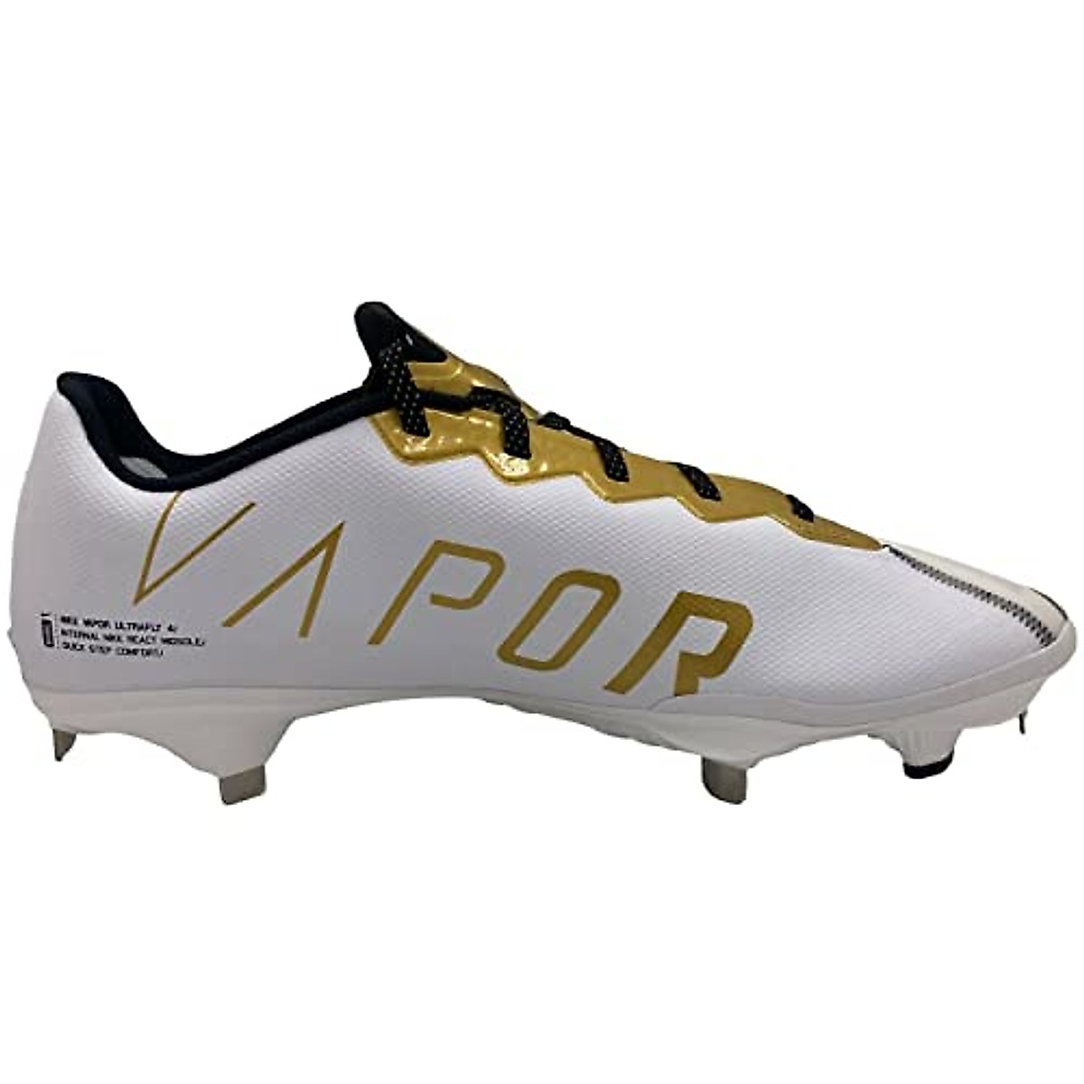 React Vapor Ultrafly Elite 4 White/Metallic Gold - Black (Size 12)