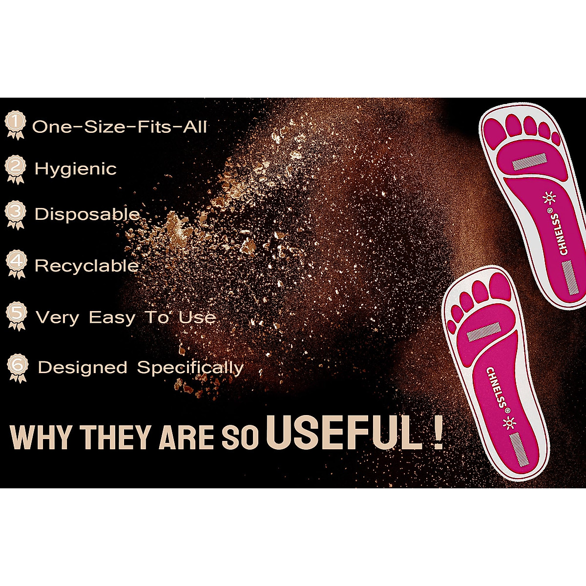 Pink 120Pairs(240Feets)Disposable Spray Tanning Feet Pads for Hygienic Foot Protectors,Comfortable & Hygienic Spray Tan Pads Feet-Specifically for the Spray Tanning Industry or Salon,One Size-Non Slip