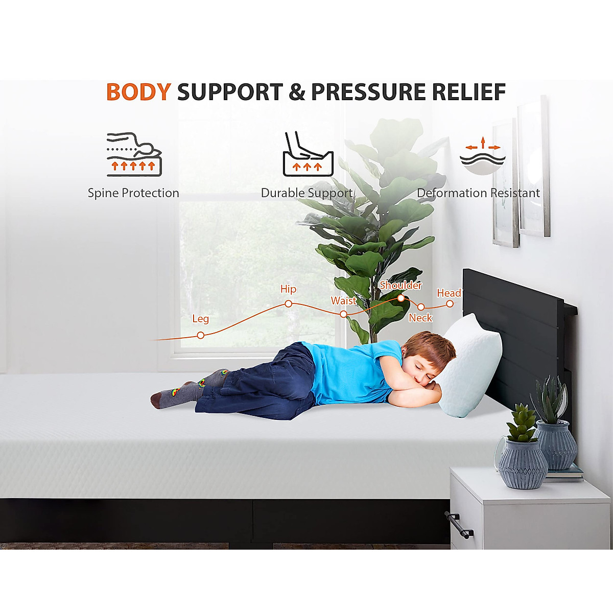 10 inch Full Size Mattress with Cover, Cooling Gel Memory Foam Full Mattress for a Cool Sleep & Pressure Relief, Medium Firm Mattress Pad Full Mattresses, Bed in a Box, CertiPUR-US Certified