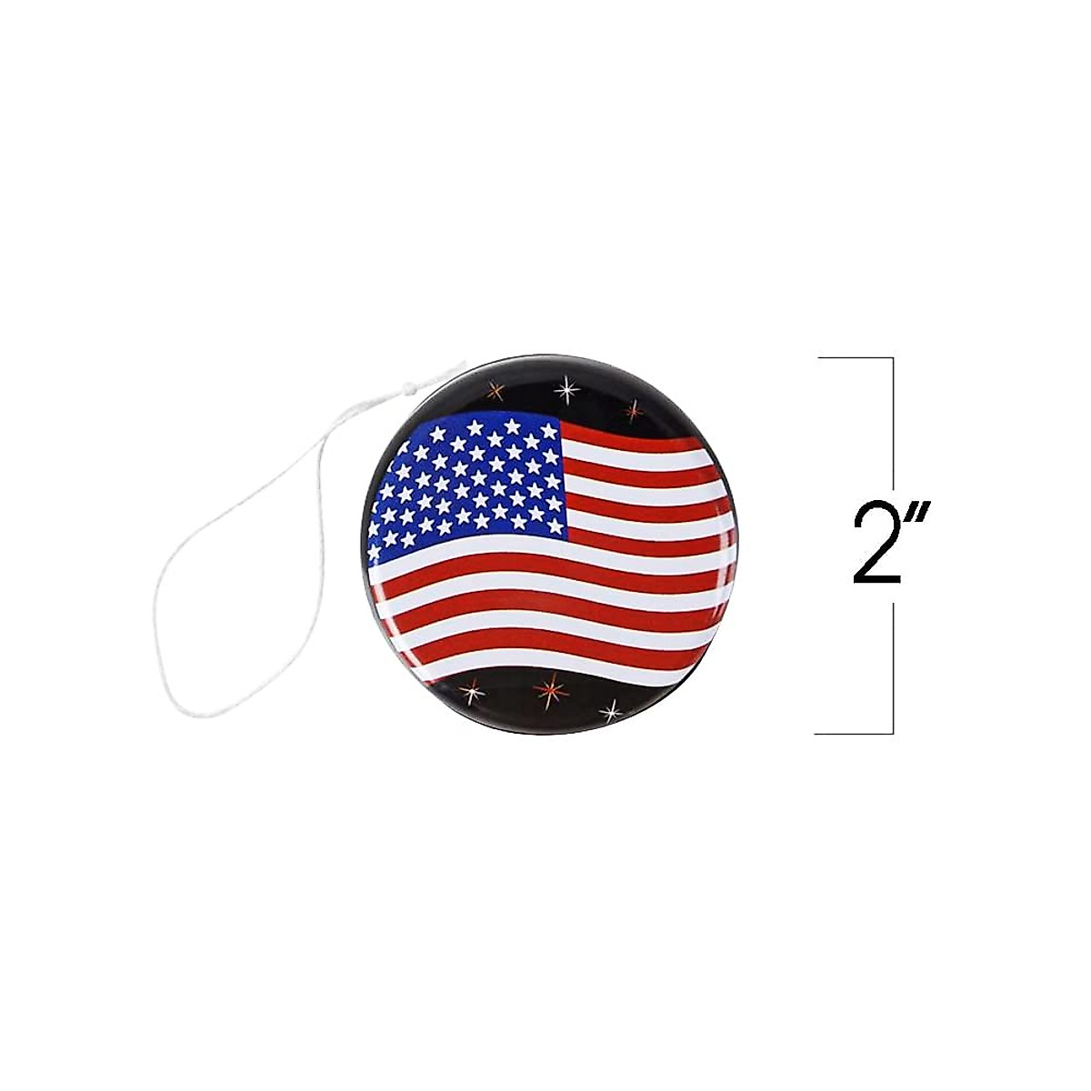 ArtCreativity Metal Stars & Stripes Yoyos, Set of 12 , 4th of July Party Favors, USA Flag Yo-Yo Toys, Fun Patriotic Accessories for Independence, Memorial, and Veterans Day