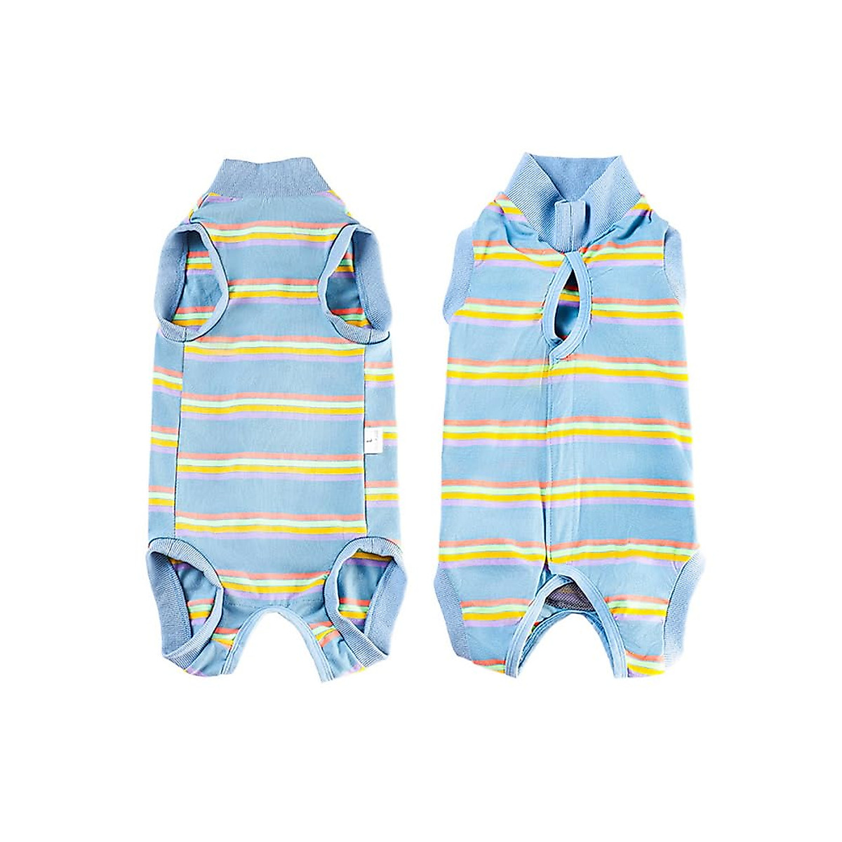 SHIAOMIN Pet Recovery Suit After Surgery - Abdominal Wounds Breathable Striped Leisure Wear Shirt, E-Collar Alternative Cats Dogs Neuter Spay Anti Licking Clothes for Male Female Pets (Large)