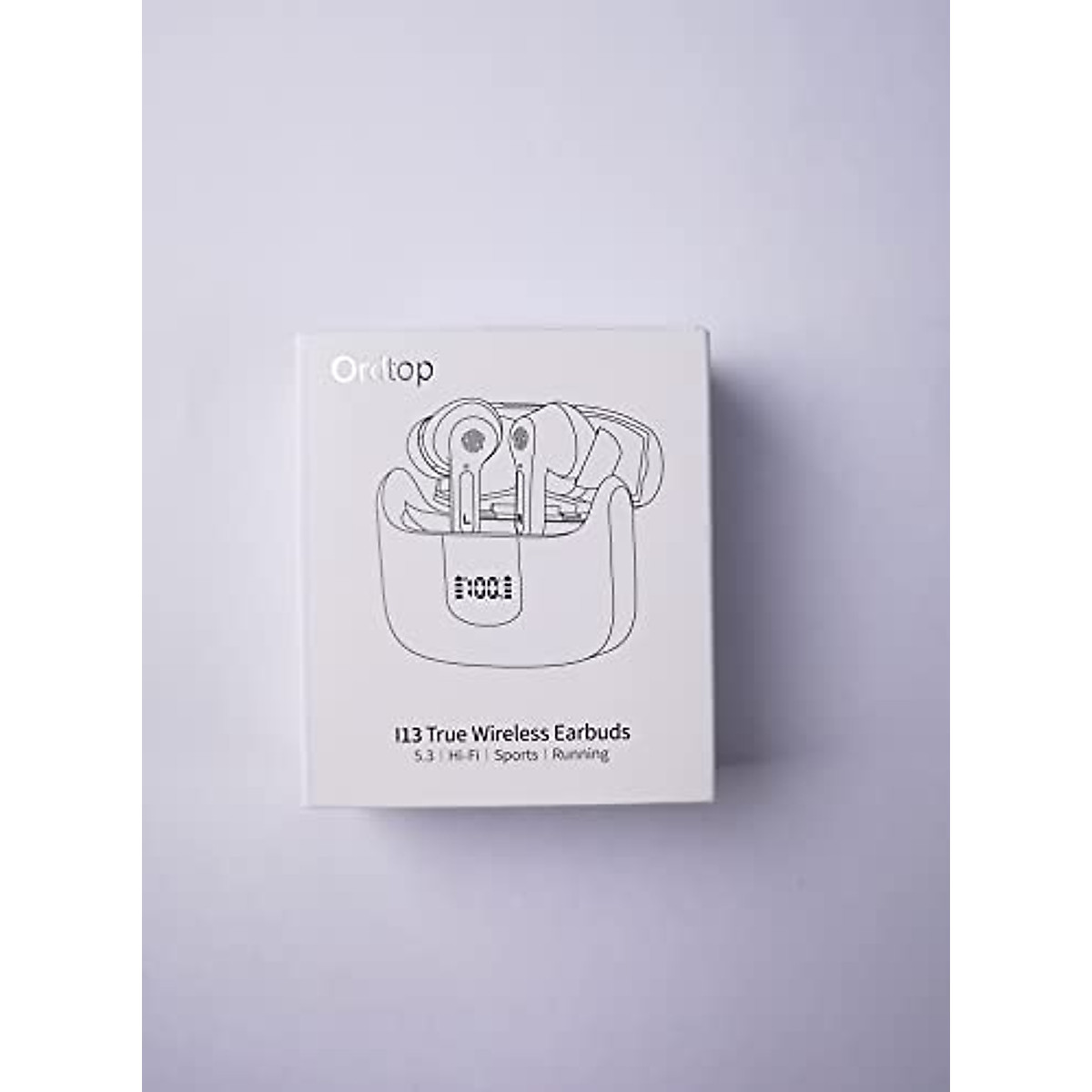 Wireless Earbud, Bluetooth Headphones 5.3 Stereo Bass Earphones 2023 Noise Cancelling Ear Buds 40H Dual Mic Call, in-Ear USB-C LED Display IP7 Waterproof Sport Headset for Android iOS