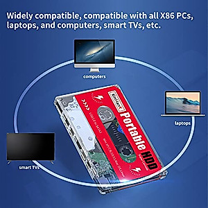 Kinhank 2TB HDD Portable External Game Hard Drive Disk with 120,000+ Games,Batocera 33 System Compatible with 70+ Classic Emulators for Laptop/PC/Windows/Mac OS/Super Console X Mini PC Box,USB 3.0