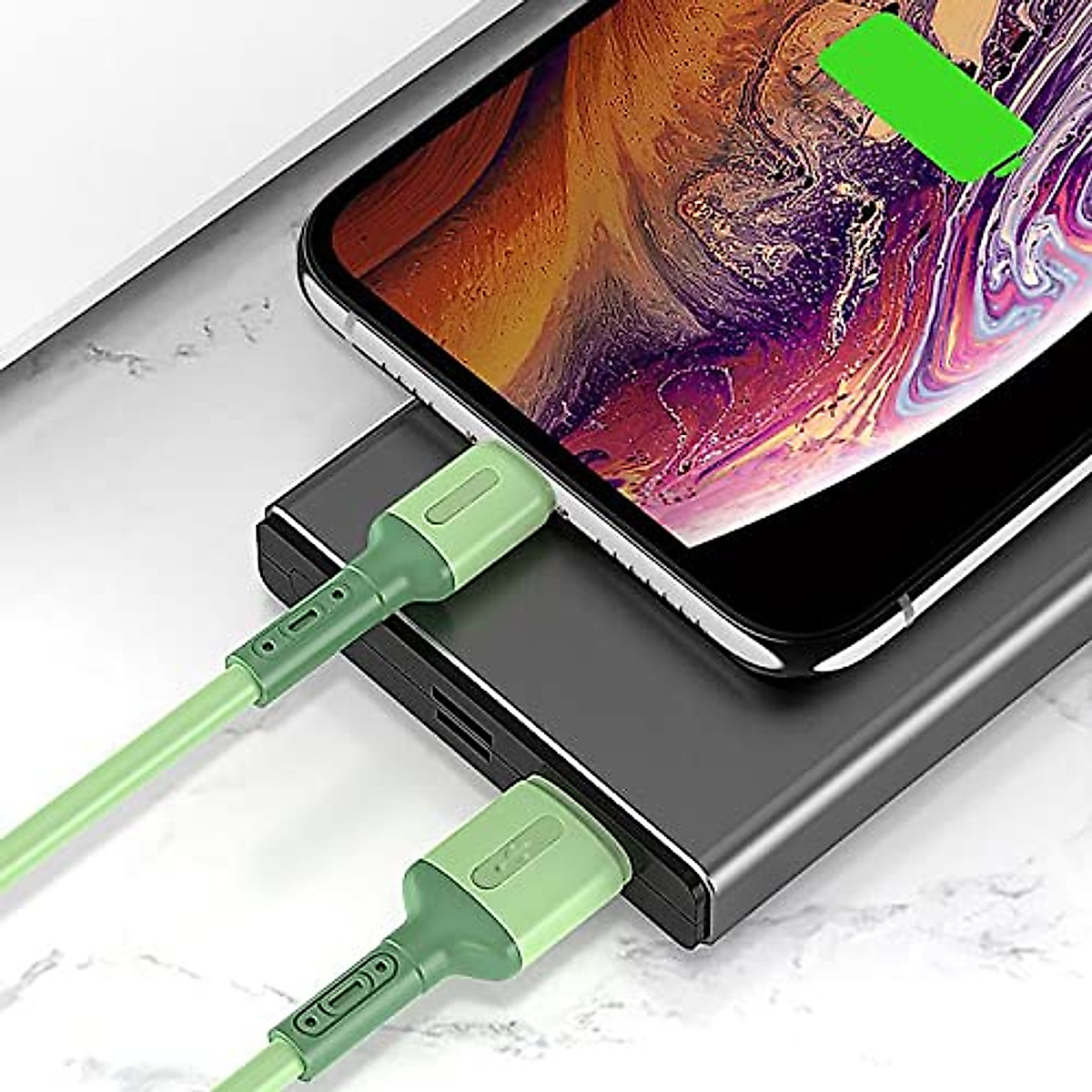 BGNTBUK 713 2m Silicone Data Cable Mobile Phone Color Fast Charging Line Liquid Soft Plastic Flash Charging Cable Suitable for Tpye C Charging Port Hyper Cable