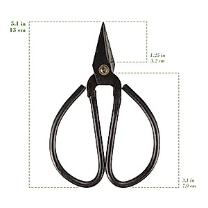 BambooMN 5.1" Heavy Duty Bonsai Forged Sharp Scissors - 1 Piece