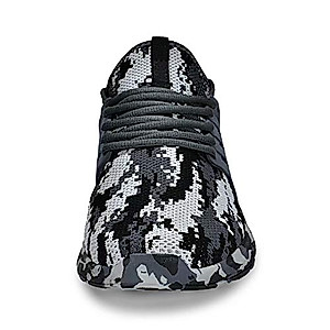 Troadlop Mens Tennis Shoes Breathable Food Service Restaurant Sneakers Comfortable Athletic Sport Running Gym Workout Shoes Camouflage Gray 12