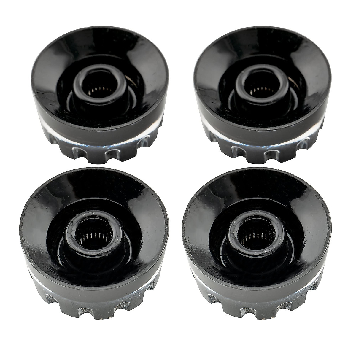Musiclily Pro Inch Imperial LP Guitar Knurled Speed Knobs 24 Fine Splines Control Knobs for CTS Pots/USA Les Paul Style Electric Guitar, Black (Set of 4)