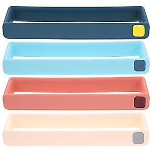 STOBAZA Wall Mounted Shoe Rack, Plastic, Assorted Colors, Fits 4 Pairs