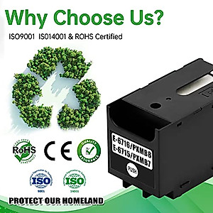 EXCERCUS T6715 T6716 Ink Maintenance Box for Workforce Pro WF-4734 WF-4730 WF-4740 WF-3820 WF-4820 EC-4020 WF-4830 WF-4720 WF-4834 ET-8700 EC-4030 WF-M5799 WF-C5710 WF-M5299 WF-C5290 Printers