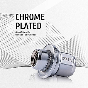 OMT M12x1.5 Lug Nuts, 12x1.5mm Wheel Lug Nuts Compatible with Toyota Avalon Camry Highlander Prius Sienna, Lexus IS300 LFA CT200h HS250h GS450h and More, Mag Lug Nut with Washer, Set of 20