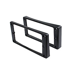 Guyker Curved Bottom Metal Humbucker Pickup Mounting Ring Set - Bridge and Neck Pickups Cover Frame Replacement Compatible with Les Paul LP Style Electric Guitar or Precision Bass(2PCS, Black)