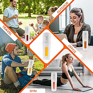 JOSOBO Portable Blender for Shakes and Smoothies with 13 Oz BPA Free Travel Cup and Lid, Upgraded Triple Blender Head, USB Rechargeable, Portable Juicer for Home, Travel, Camping